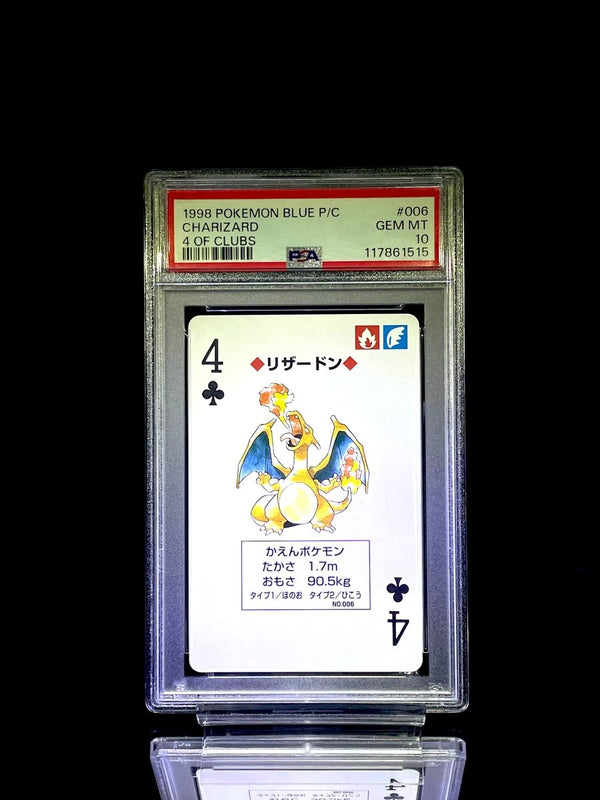 PSA10 POKEMON CHARIZARD PLAYING CARD Blue – TCG Slab Japan